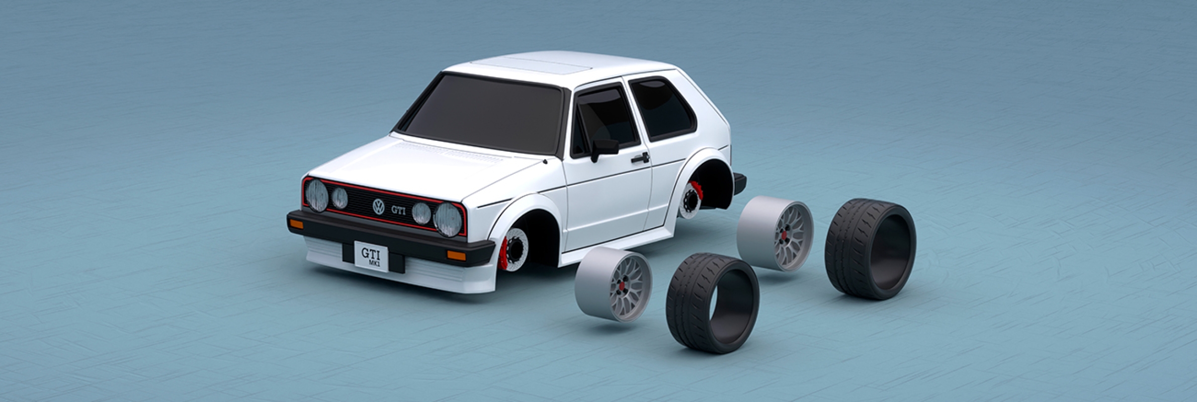 3D Printing VW Golf GTI Mk1 – Cartoon Style – Stance GT
